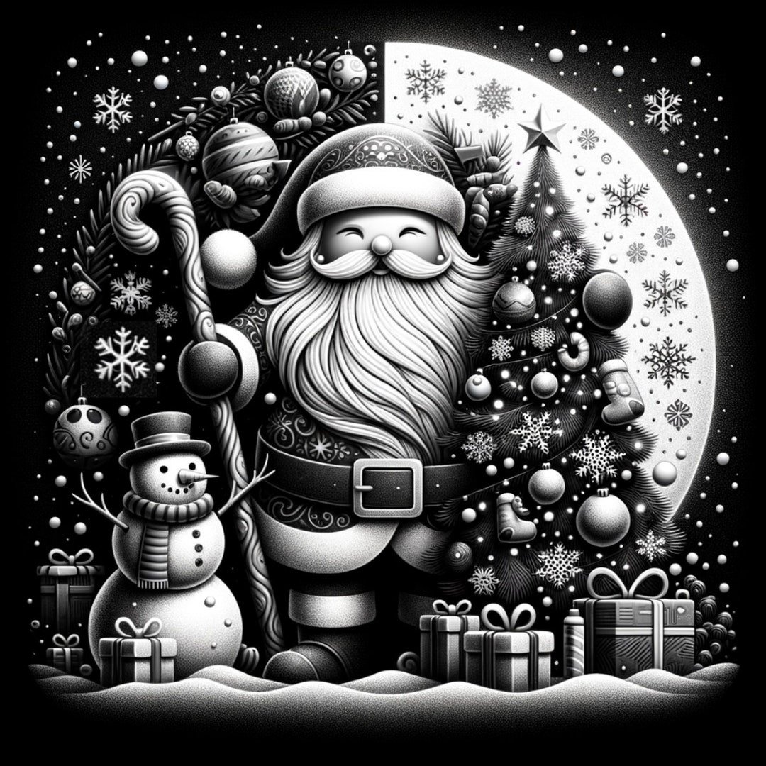 Santa Clause 27, Laser PNG, Slate Engraving, Laser File, Coaster ...