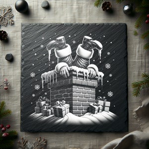 Santa Clause 30, Laser PNG, Slate Engraving, Laser File, Coaster ...