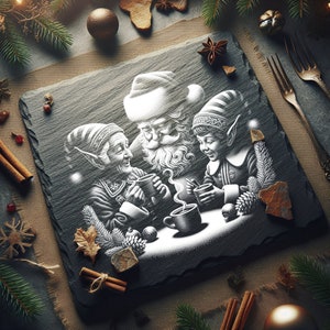 Santa Clause 35, Laser PNG, Slate Engraving, Laser File, Coaster ...