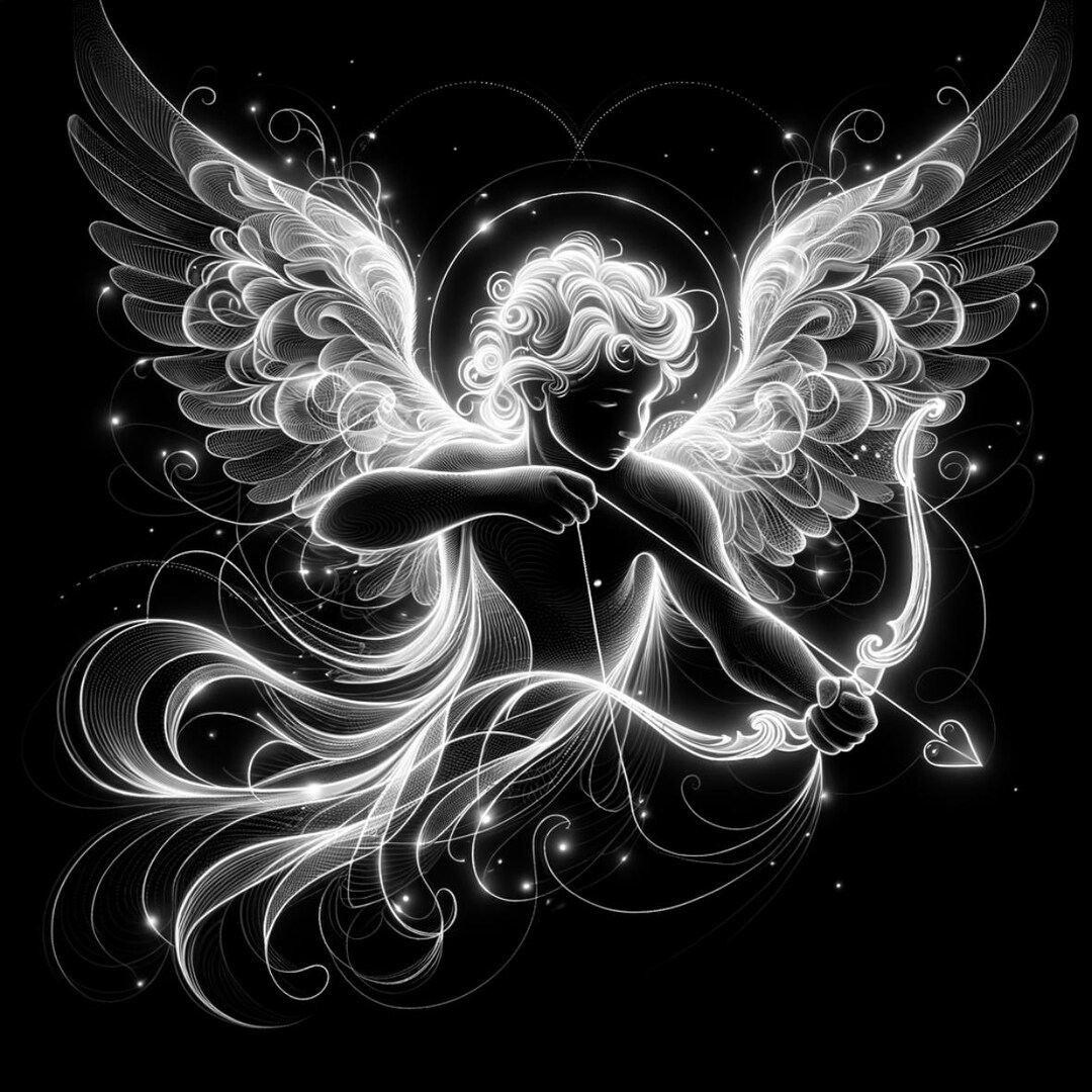 Cupid 1, Laser PNG, Slate Engraving, Laser File, Coaster Etching ...