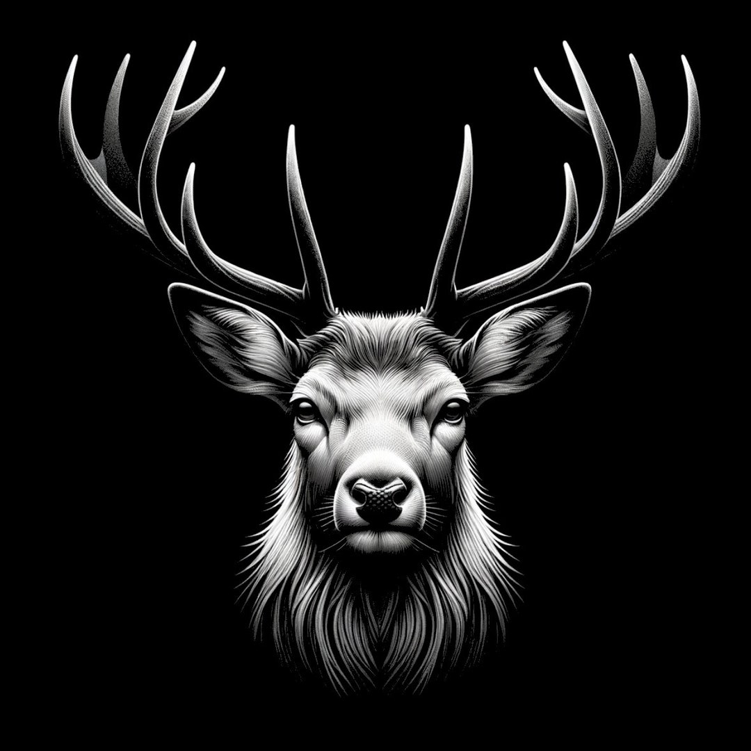 Stag Portrait, Slate Engraving, Laser File, Coaster Etching, American ...