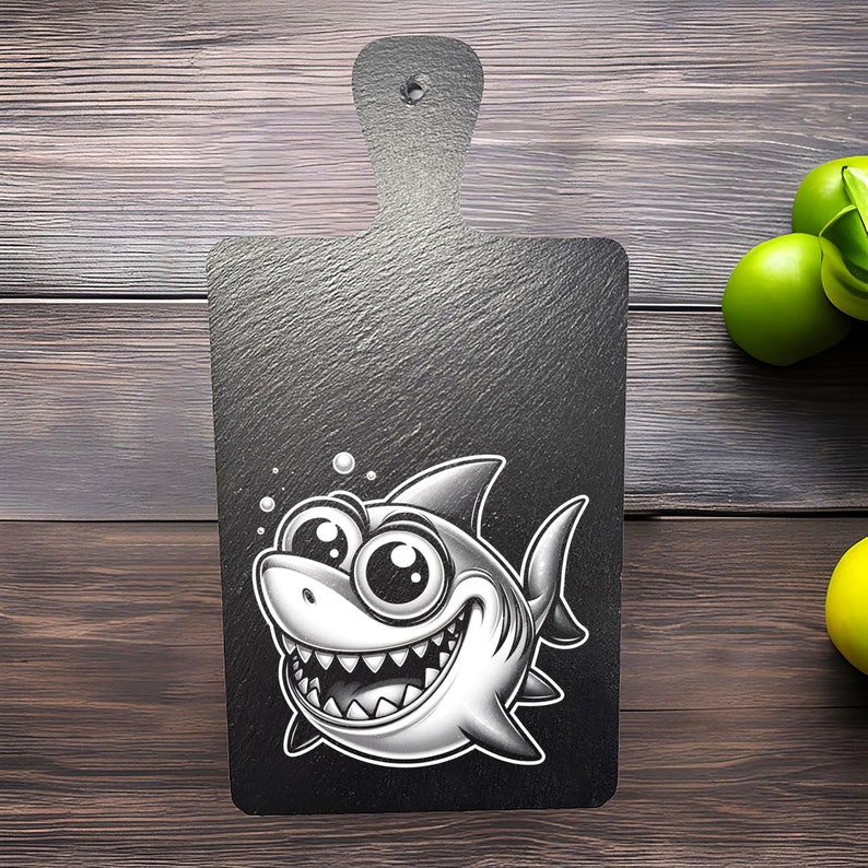 Crazy Shark, Slate Engraving, Laser File, Coaster Etching, American ...