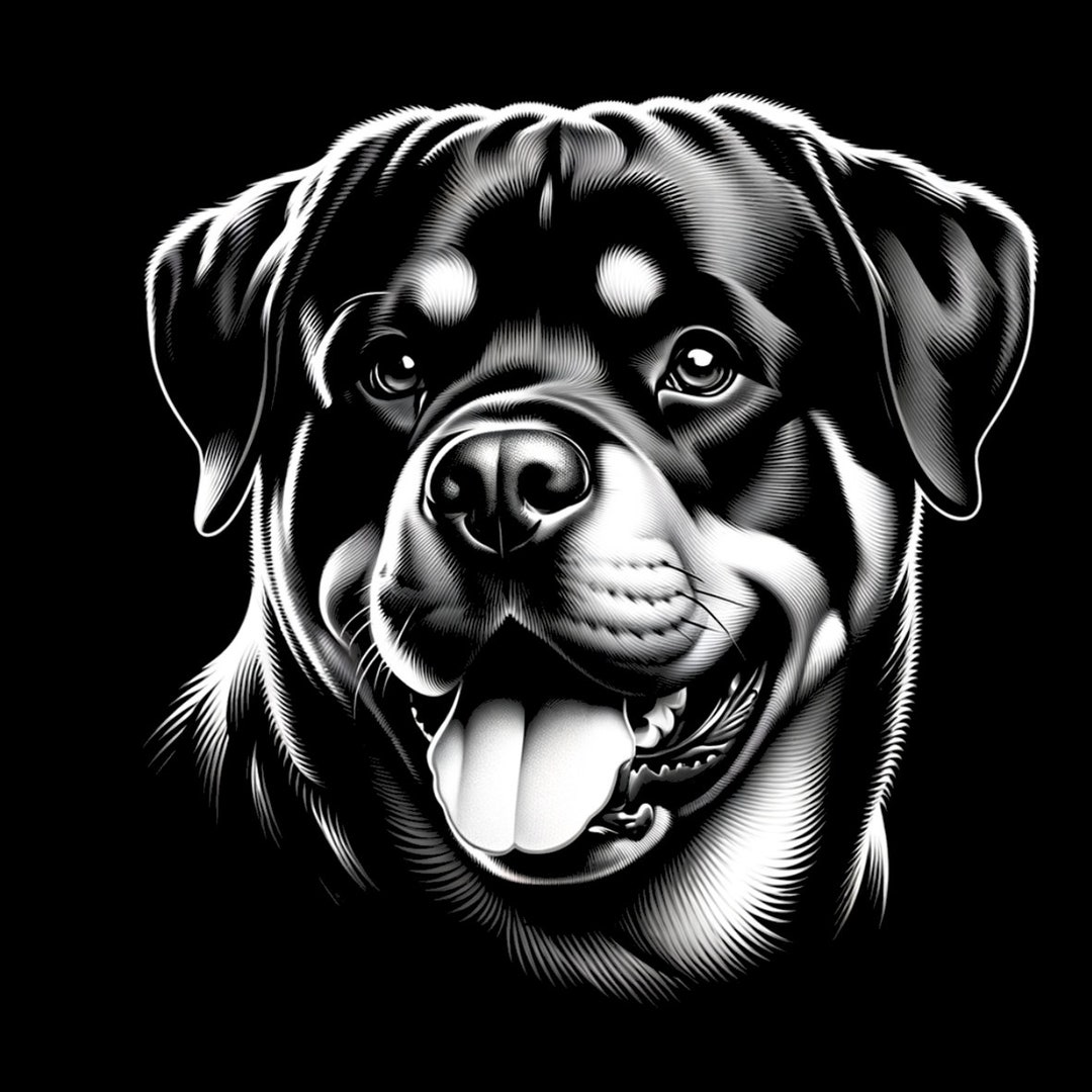Rottweiler, Slate Engraving Design, Laser File, Coaster Etching ...