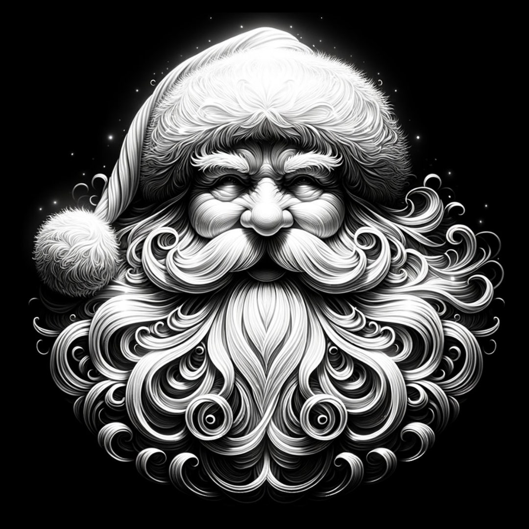 Santa Clause 43, Laser PNG, Slate Engraving, Laser File, Coaster ...