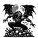 Vampire 2, Wood Engraving, Laser File, Coaster Etching, Lightburn, Glow ...