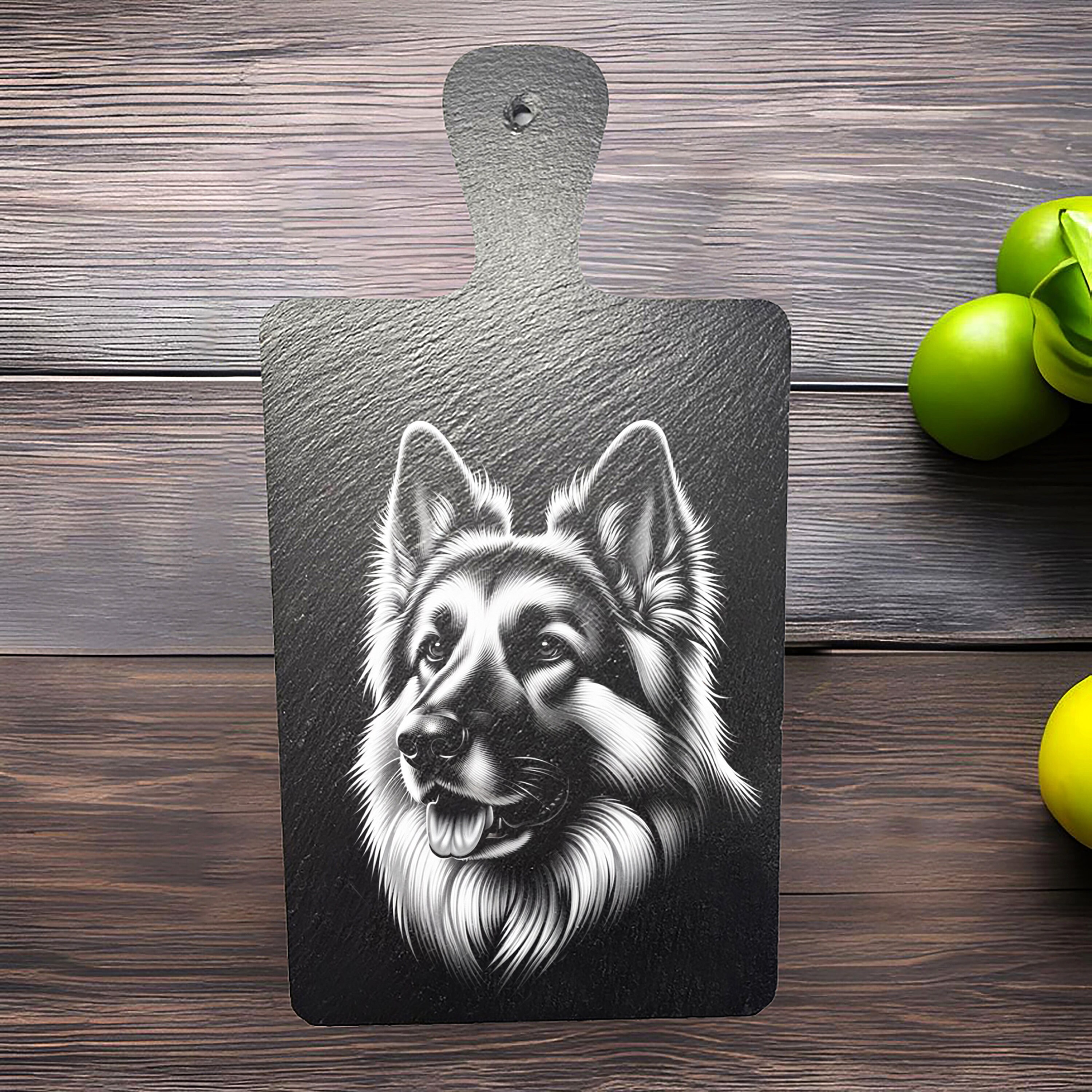 German Shepard, Slate Engraving Design, Laser File, Coaster Etching ...