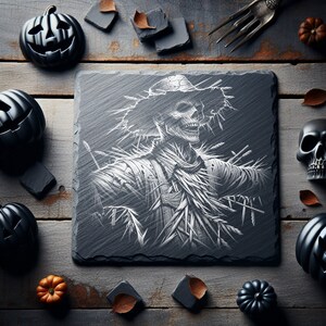 Zombie Scarecrow 2, Laser PNG, Slate Engraving, Laser File, Coaster ...