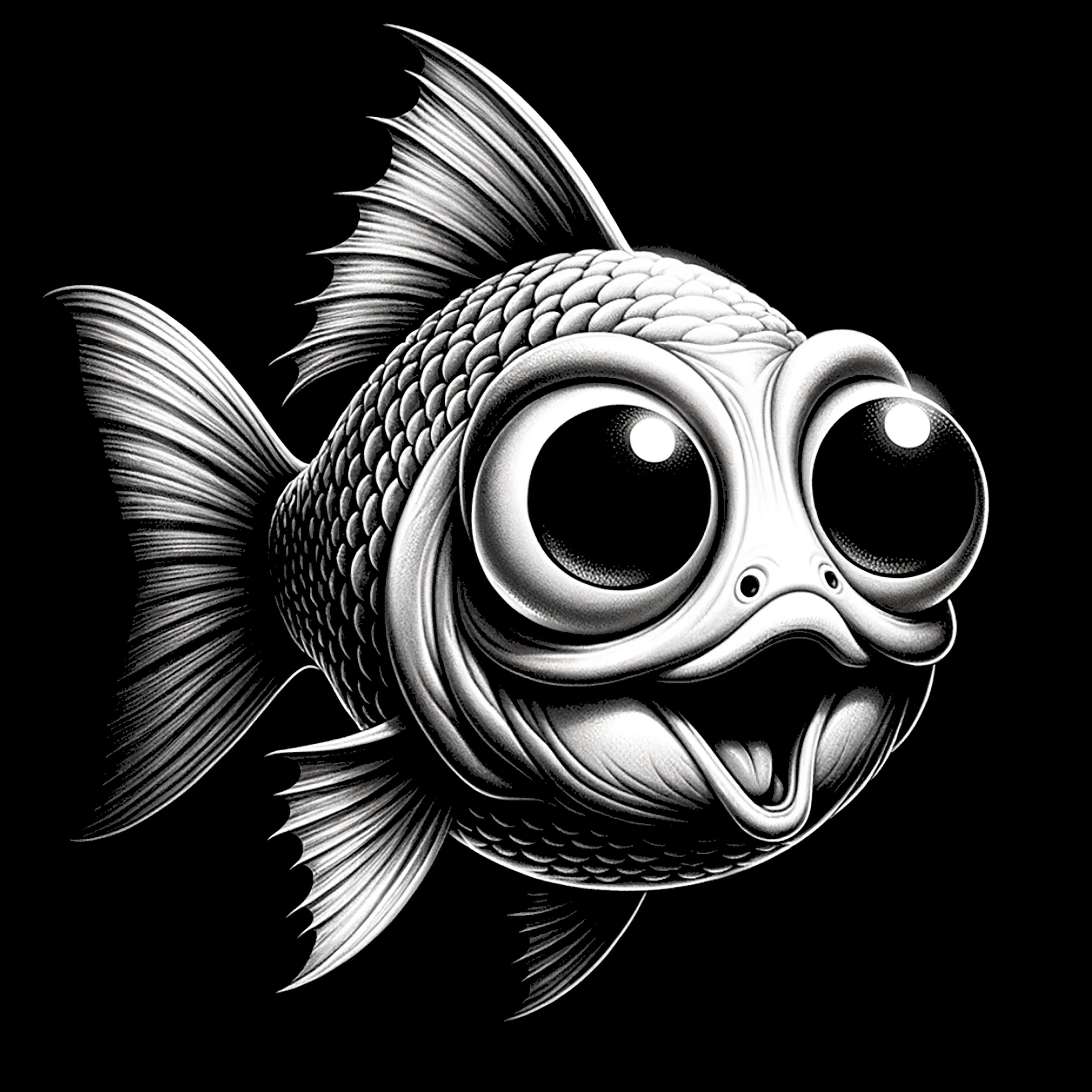 Happy Fish, Slate Engraving, Laser File, Coaster Etching,american ...