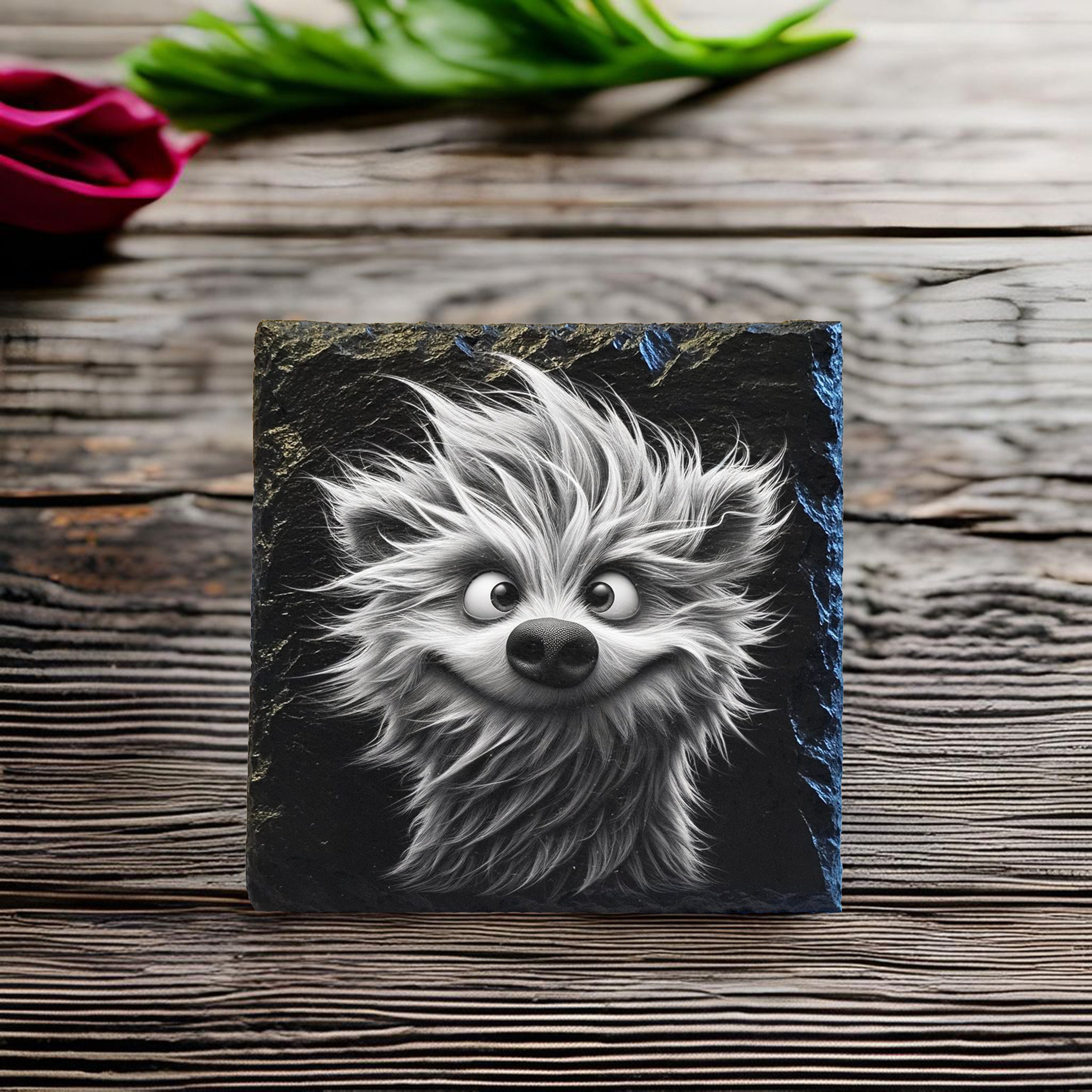 WF Scruffy Bear 1, Slate Engraving, Laser Cut File, Coaster Etching ...