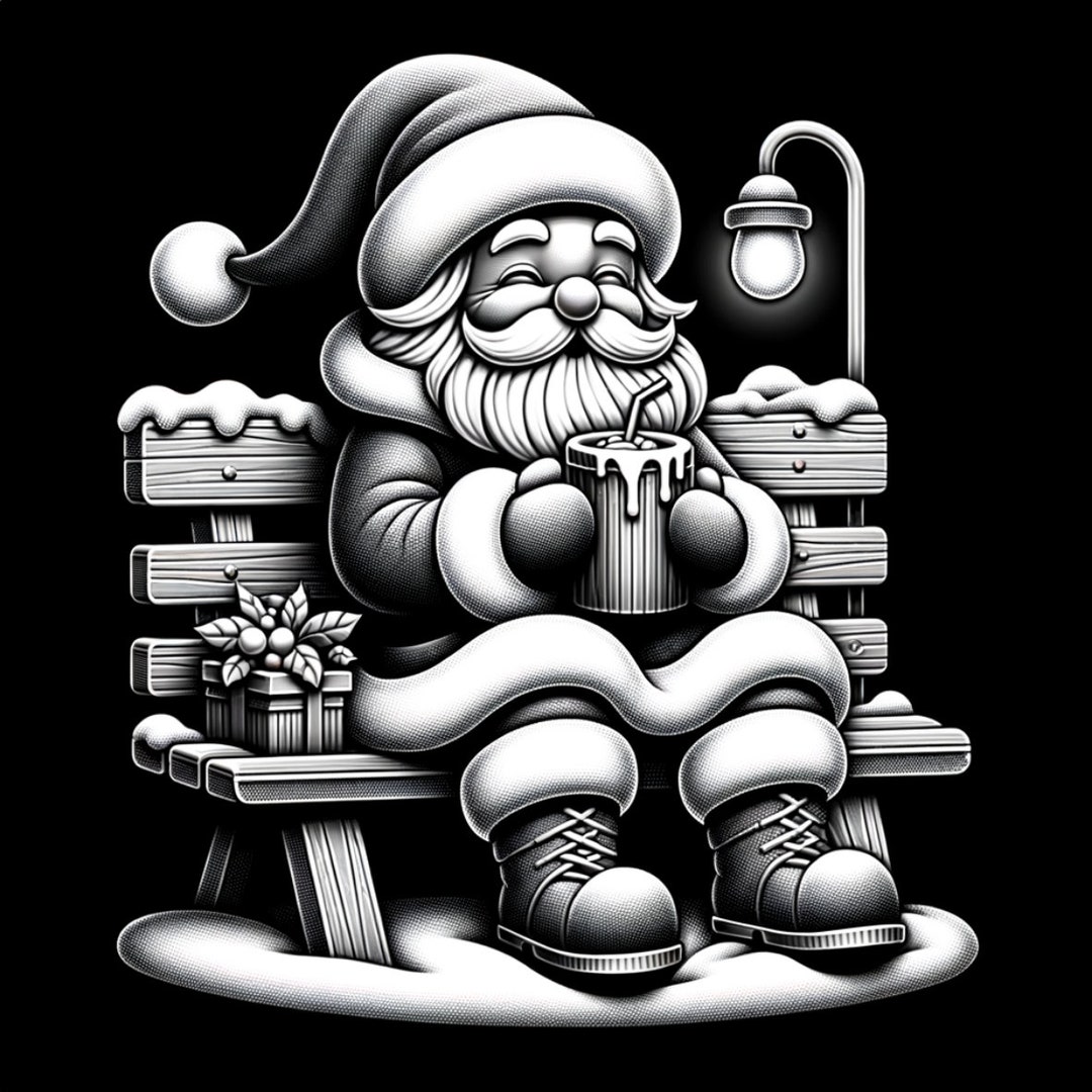 Santa Clause 6, Laser PNG, Slate Engraving, Laser File, Coaster Etching ...