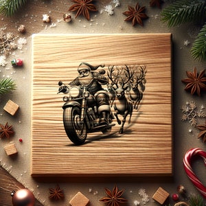 Santa Clause 12, Wood Engraving, Laser File, Coaster Etching, Lightburn ...