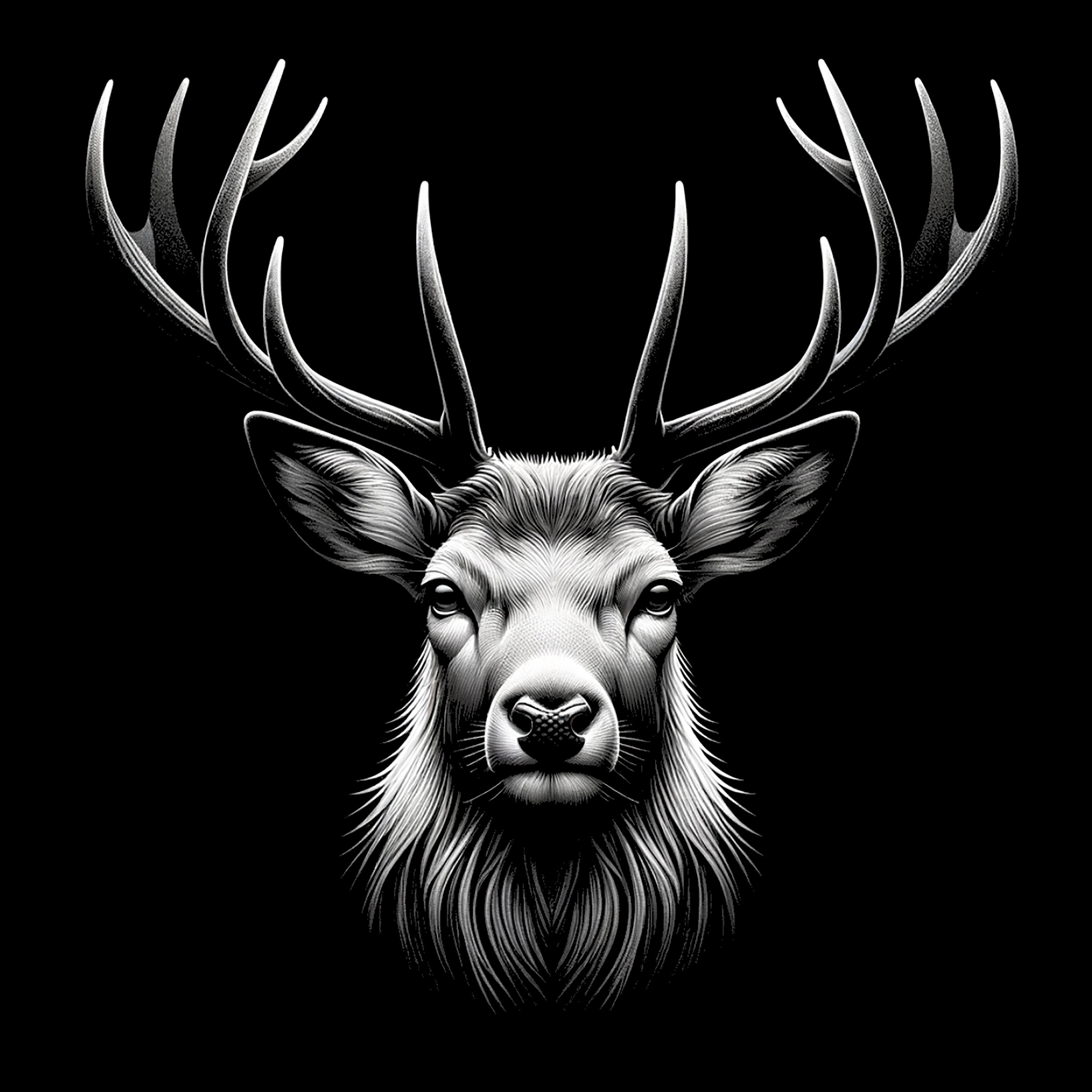 Stag Portrait, Slate Engraving, Laser File, Coaster Etching, American ...