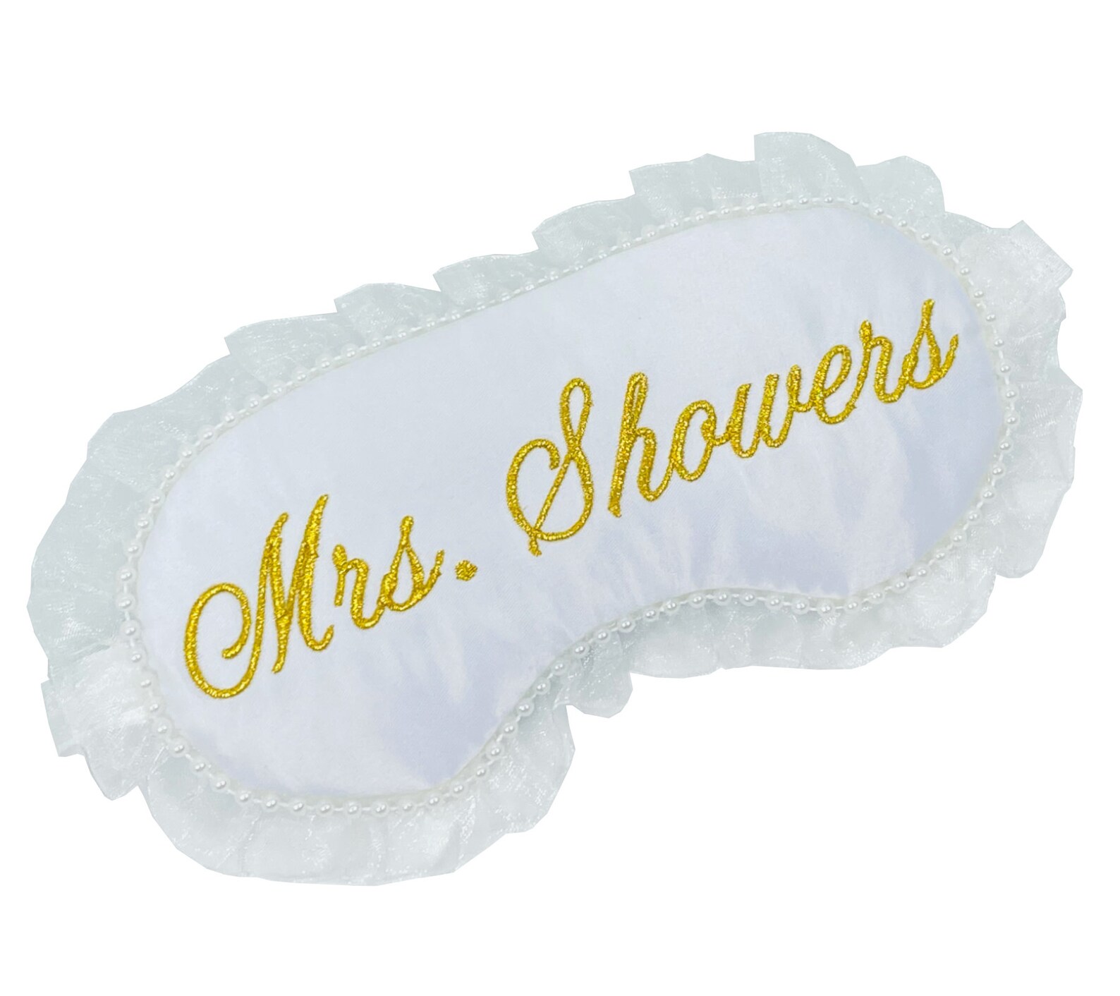 Personalized Bridal Sleep Mask, Embroidered Satin Eye Mask - Etsy