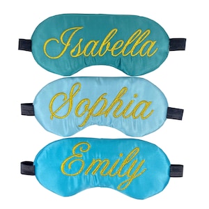 Luxury Personalized Sleeping Mask. Embroidered Silk Sleeping Mask ...