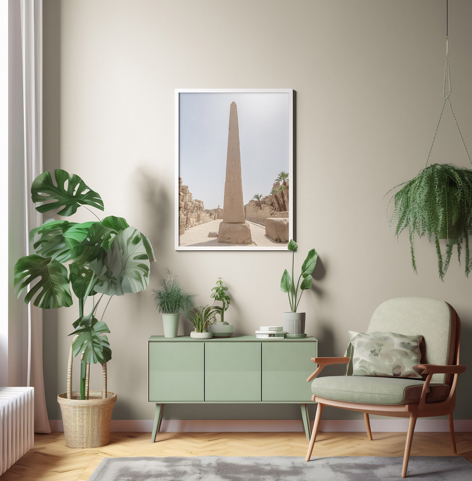 111 Egyptian Obelysk Landscape Africa Print - Luxor Karnak Wall Art ...