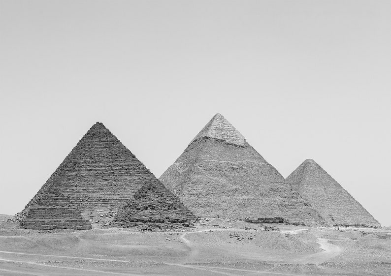 110 Egyptian Pyramids Landscape Africa Print Giza Pyramids Wall Art ...