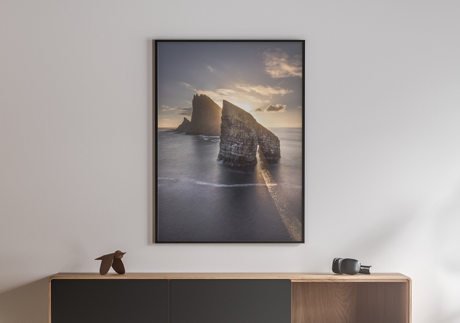 030 Faroese Landscape Wall Art - Ocean Sunset Landscape View - Faroe ...