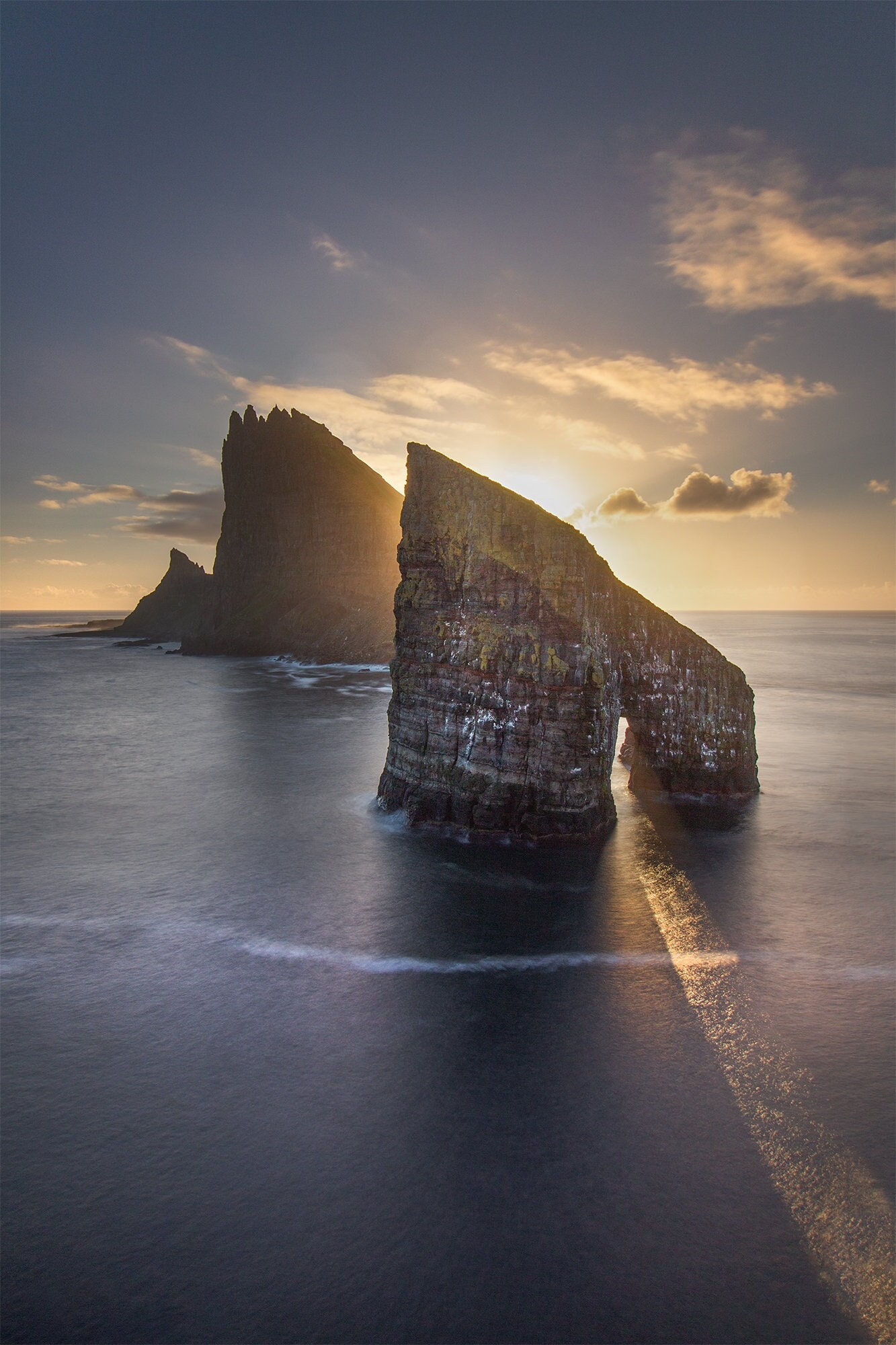 030 Faroese Landscape Wall Art - Ocean Sunset Landscape View - Faroe ...