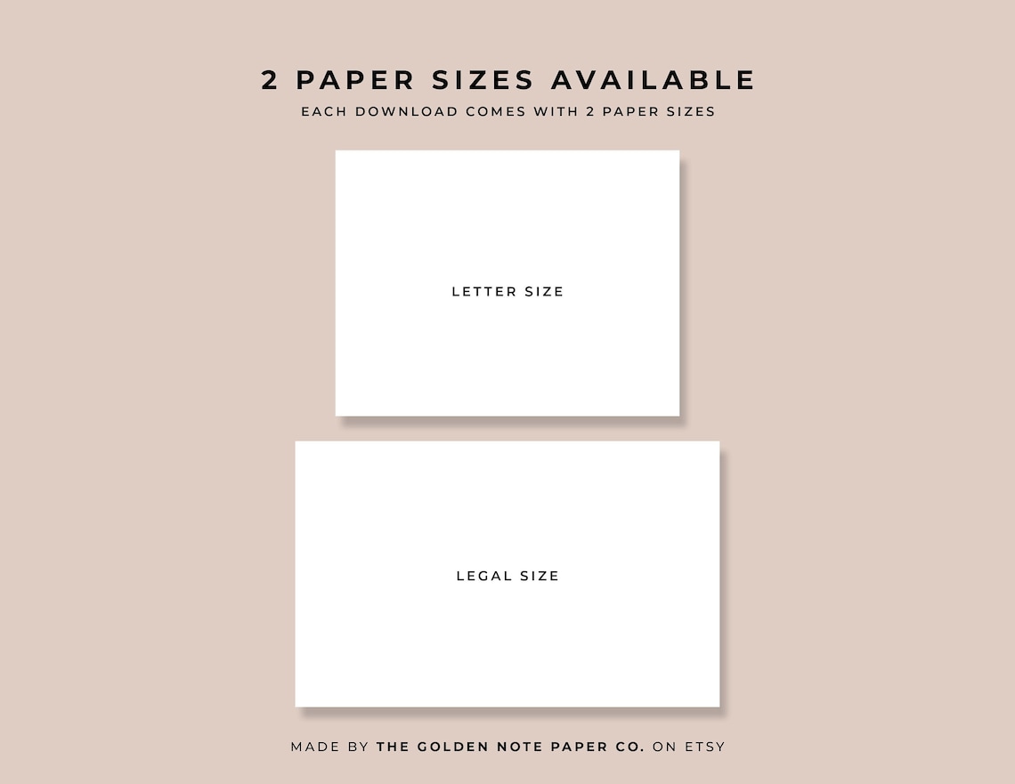 Blank Minimalistic 2 Full Week Planner, Printable Landscape Schedule ...