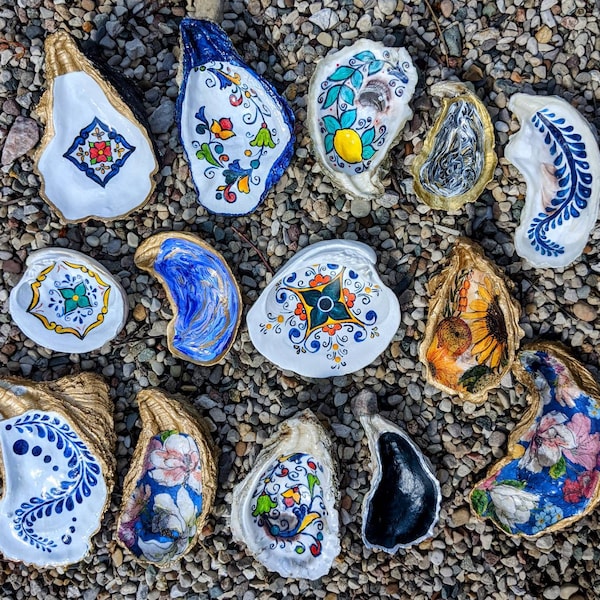 Painted Clam Shells - Etsy