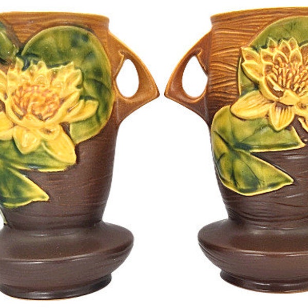 Roseville Water Lily Vase - Etsy