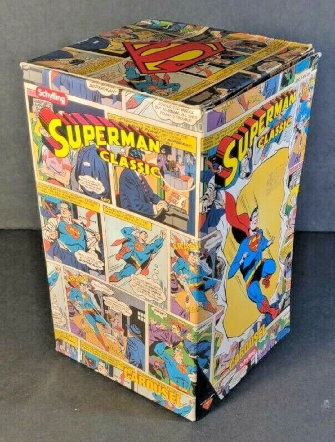 Superman Classic Tin Carousel Toy Schylling Krypto, Supergirl, Streaky ...