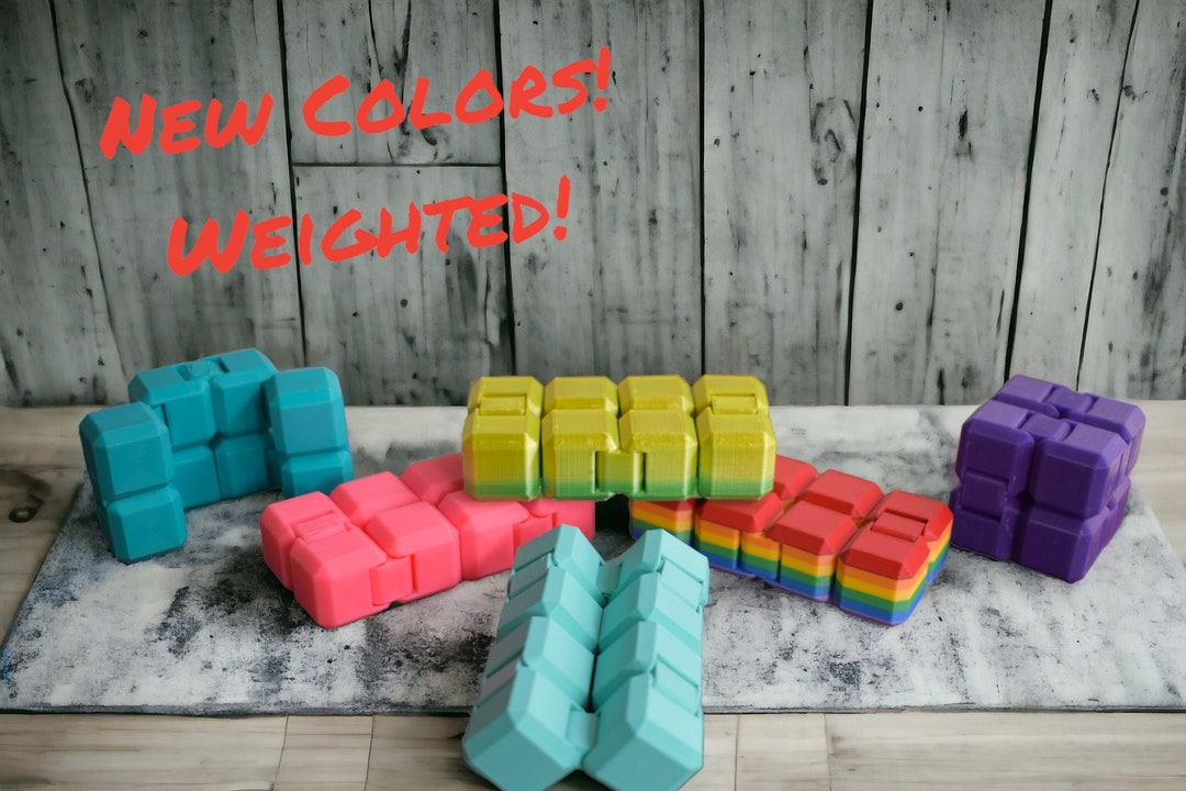 Weighted Infinity Fidget Cube Personalize up to 6 Colors 3D Printed ...