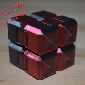 Weighted Infinity Fidget Cube Personalize up to 6 Colors 3D Printed ...