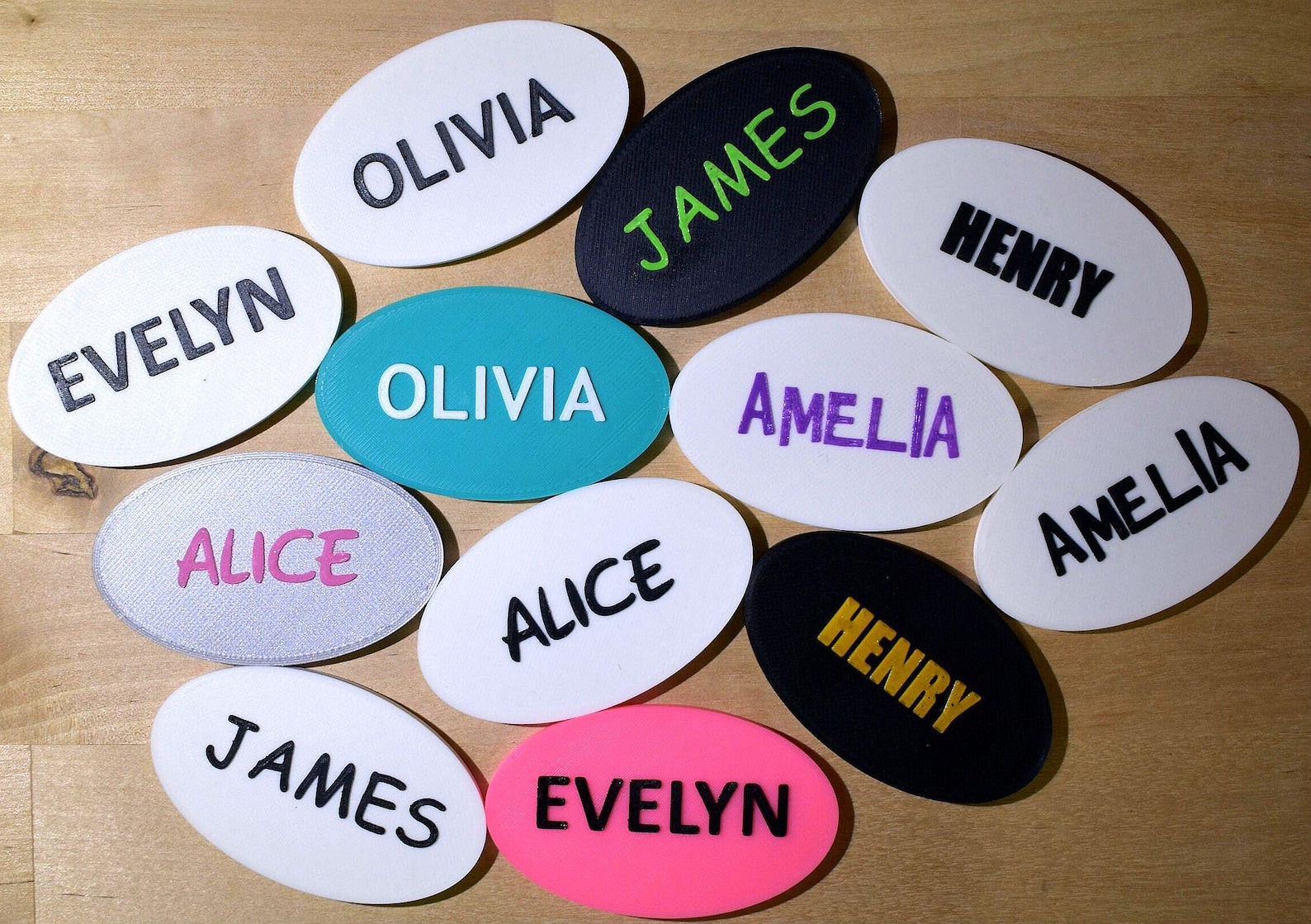 Personalized 3D Printed Name Tag: Magnetic Back, USA Made - Etsy