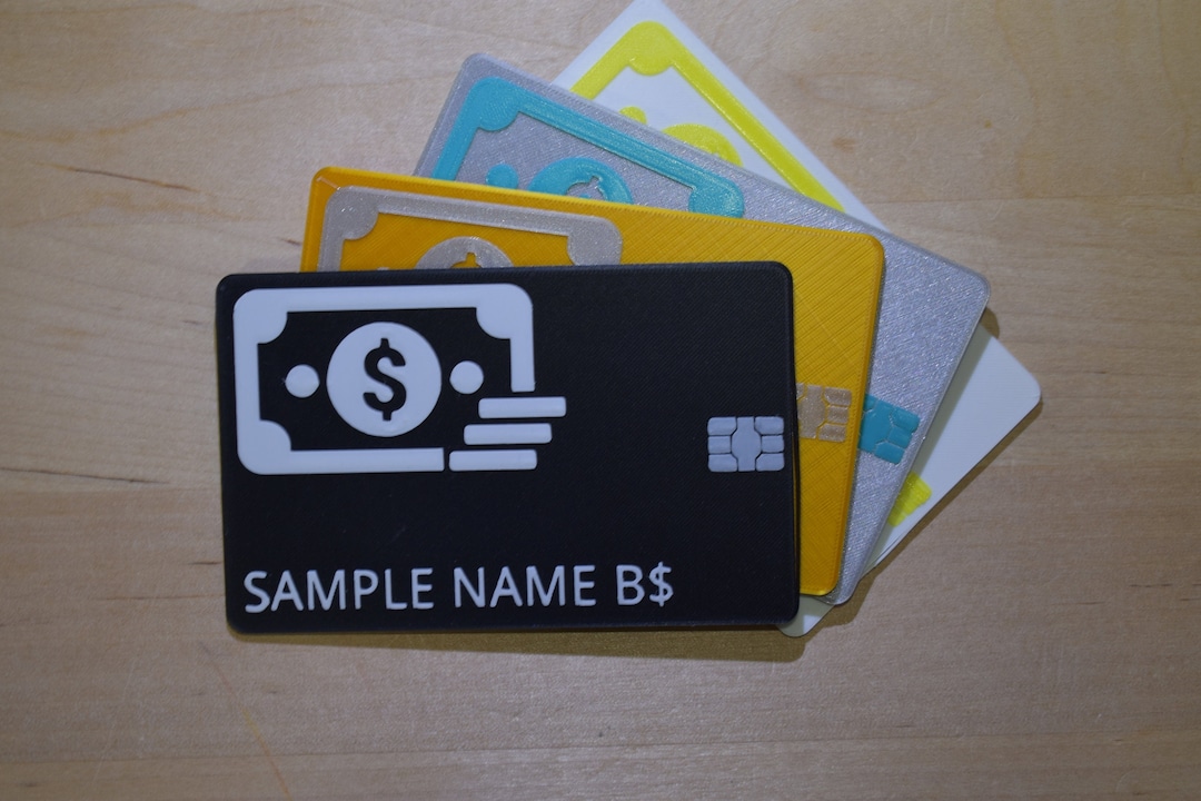 Personalized Play Credit Card Modern Design Play Money for Kids Play - Etsy