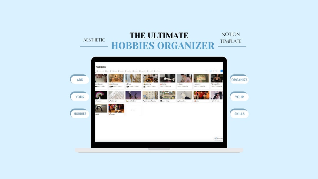 Aesthetic Notion Hobby Tracker – Digital Planner Template for ...
