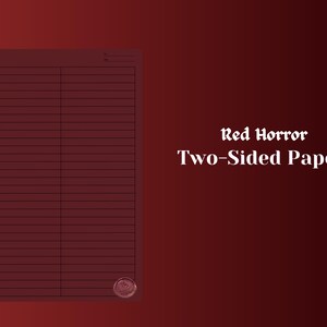 Red Horror Digital Notebook for Goodnotes, Notability, Student Notebook ...