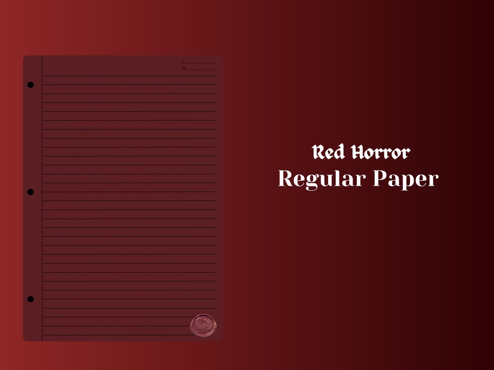 Red Horror Digital Notebook for Goodnotes, Notability, Student Notebook ...