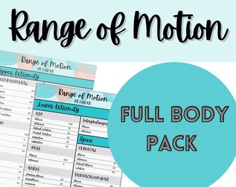 Printable Resource Range of Motion Norms - Etsy