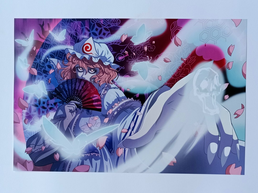 Yuyuko Saigyouji Print, Touhou Project - Etsy