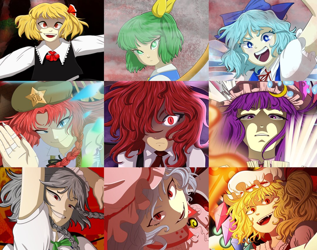 Touhou Project Eosd Cast Print Set - Etsy