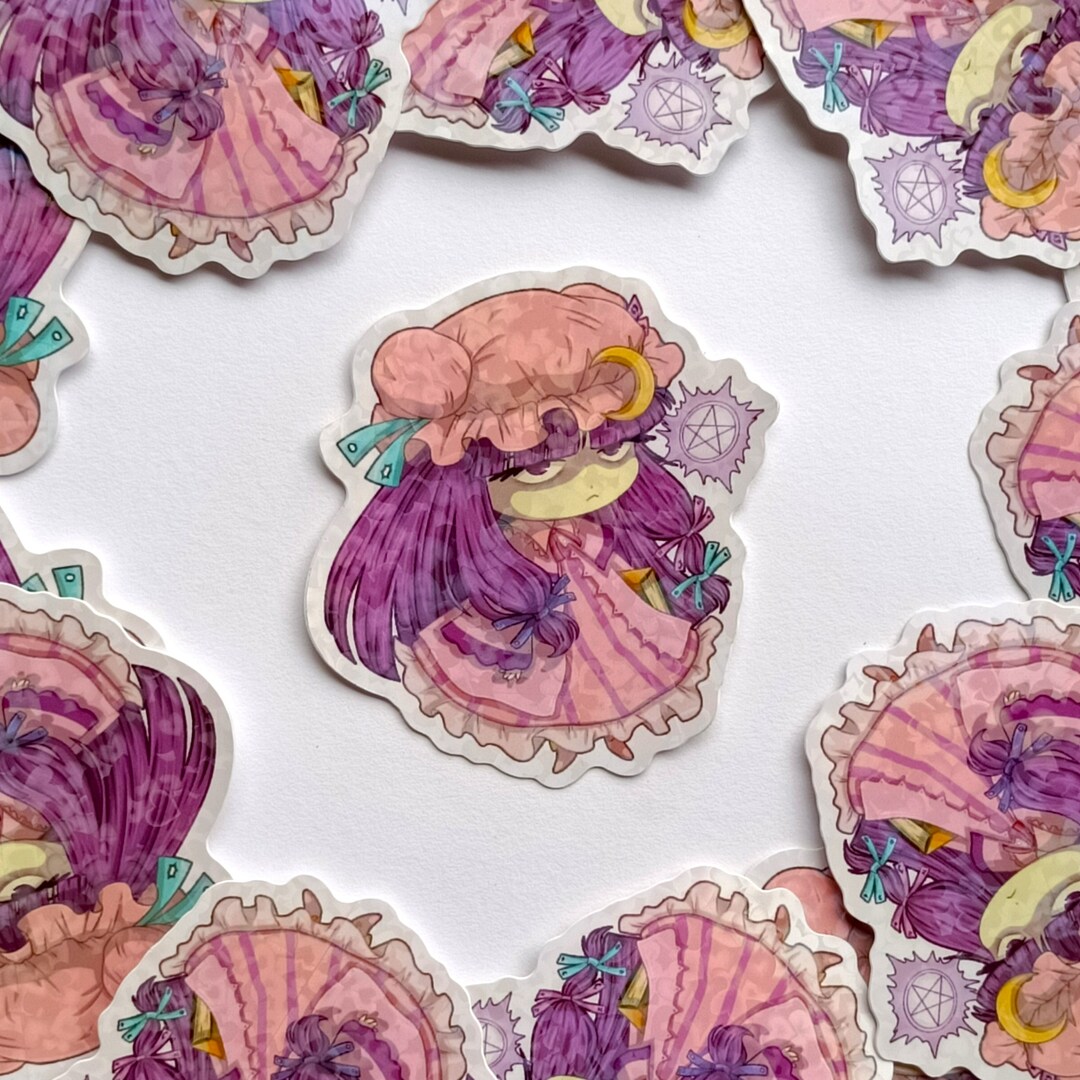 Patchouli Knowledge Holographic Sticker, Touhou Project - Etsy