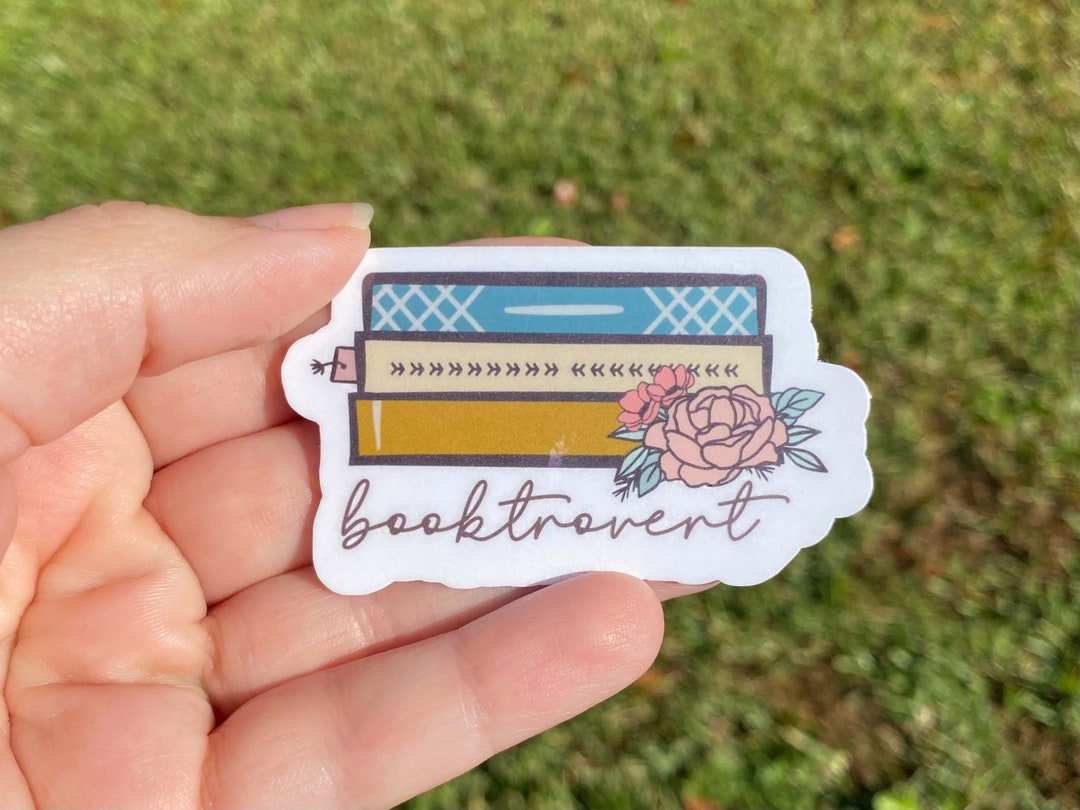 Booktrovert Sticker | Book Sticker | Book Decal | Bookish Sticker ...