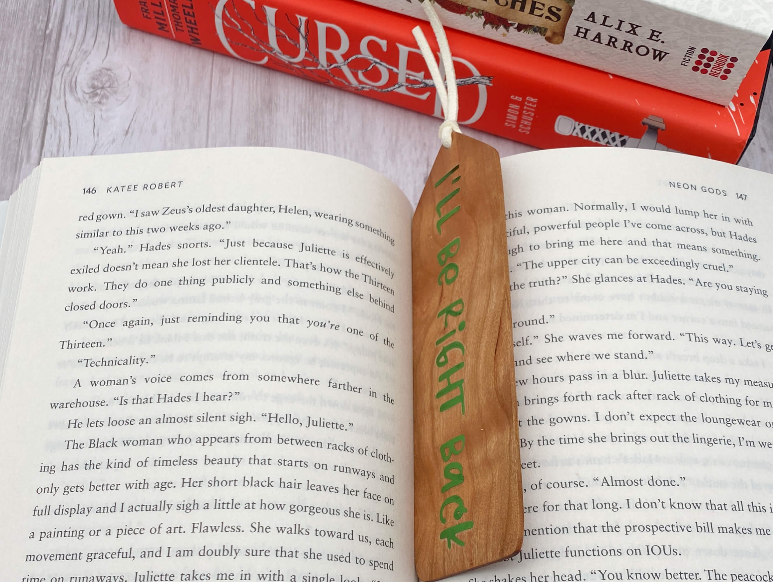 I'll Be Right Back Wooden Bookmark Cherry Wood Bookmark Bookmarks for ...