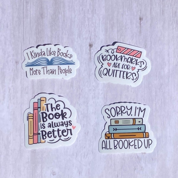 Book Lover Stickers - Etsy