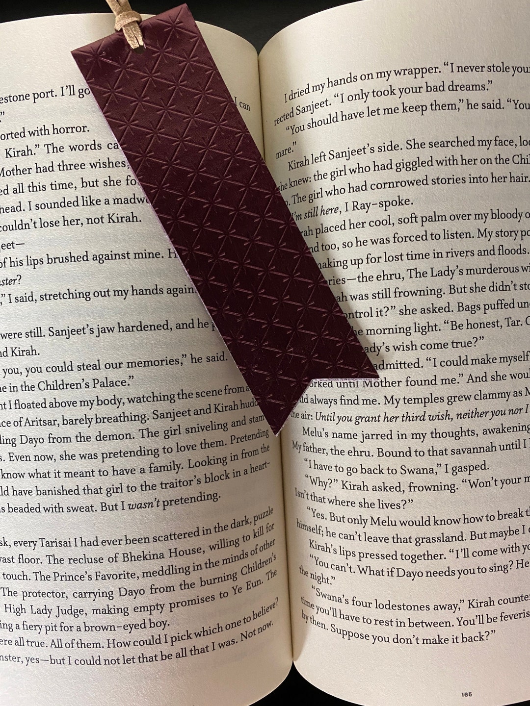 Large Purple Faux Leather Bookmark | Purple Embossed Bookmark | Vegan ...