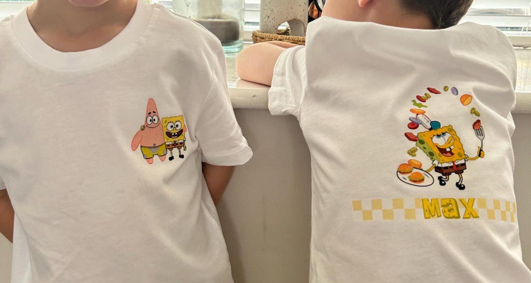 Iron on Spongebob and Patrick Patch - Etsy