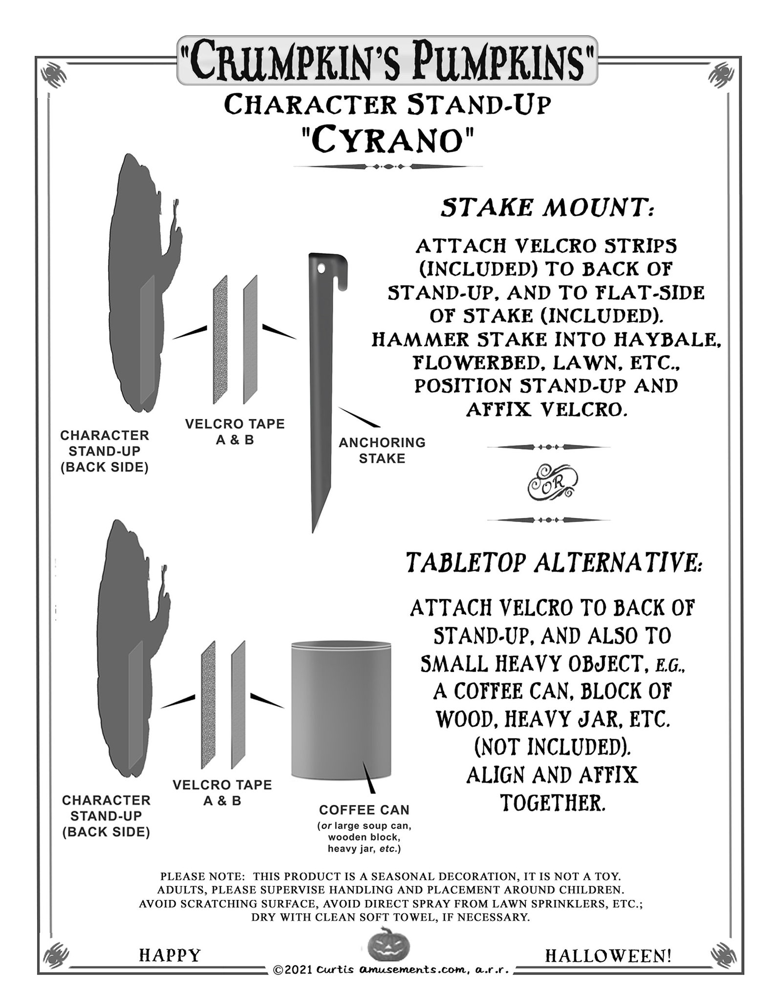 Cyrano-the-pumpkin Official Crumpkin's Pumpkins' Halloween Decoration ...