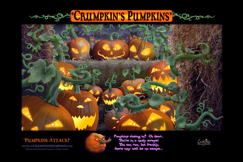 Crumpkin's Pumpkins' Poisonous Patch Gallery Poster Set #2 - Etsy