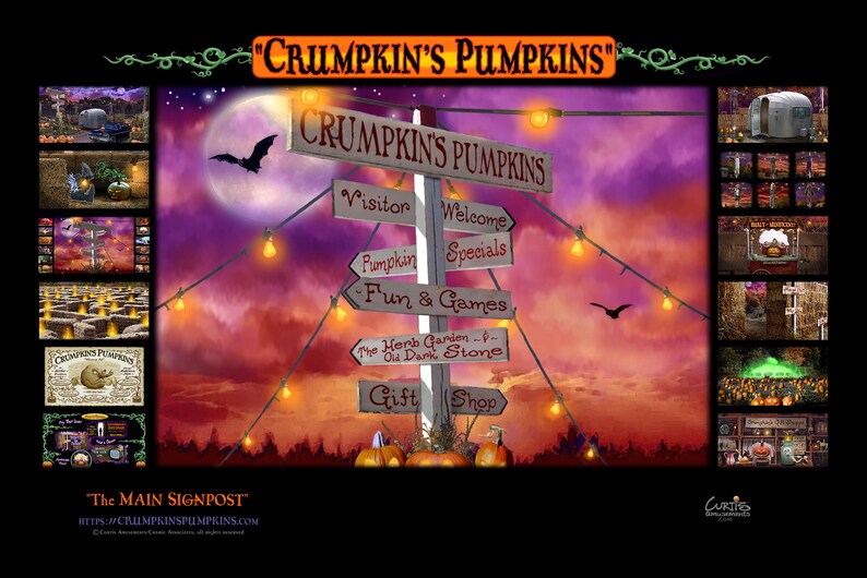 Crumpkin's Pumpkins' Poisonous Patch Gallery Poster Set #2 - Etsy