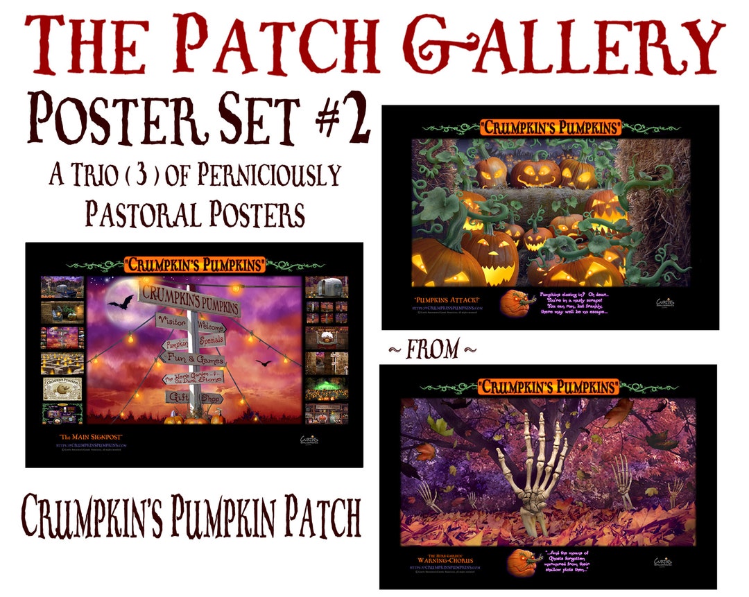 Crumpkin's Pumpkins' Poisonous Patch Gallery Poster Set #2 - Etsy