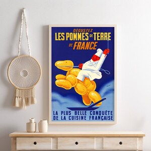 Pommes De Terre De France | French Potatoes Vintage Advertising Poster ...