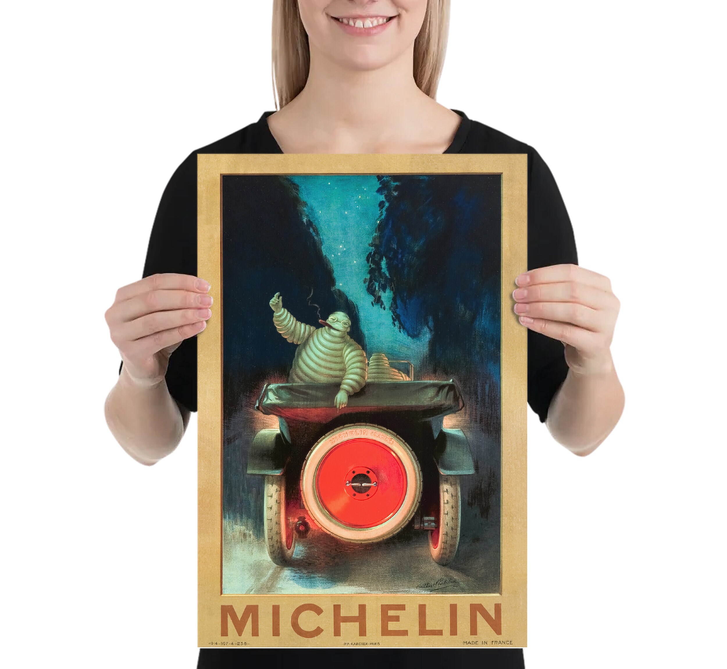 Michelin Man Poster: Italian Vintage Automotive Art Print - Etsy