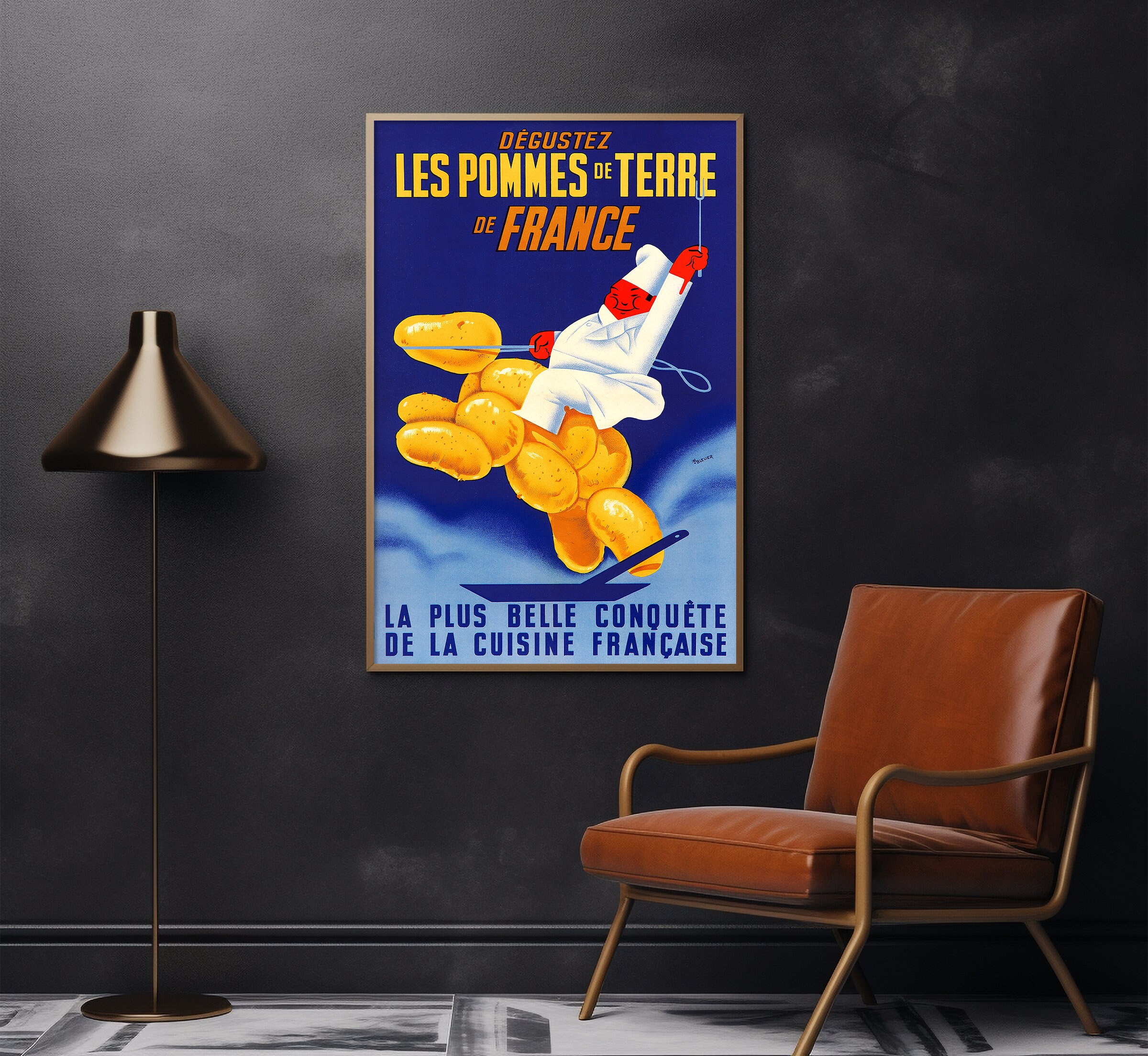 Pommes De Terre De France French Potatoes Vintage Advertising Poster ...