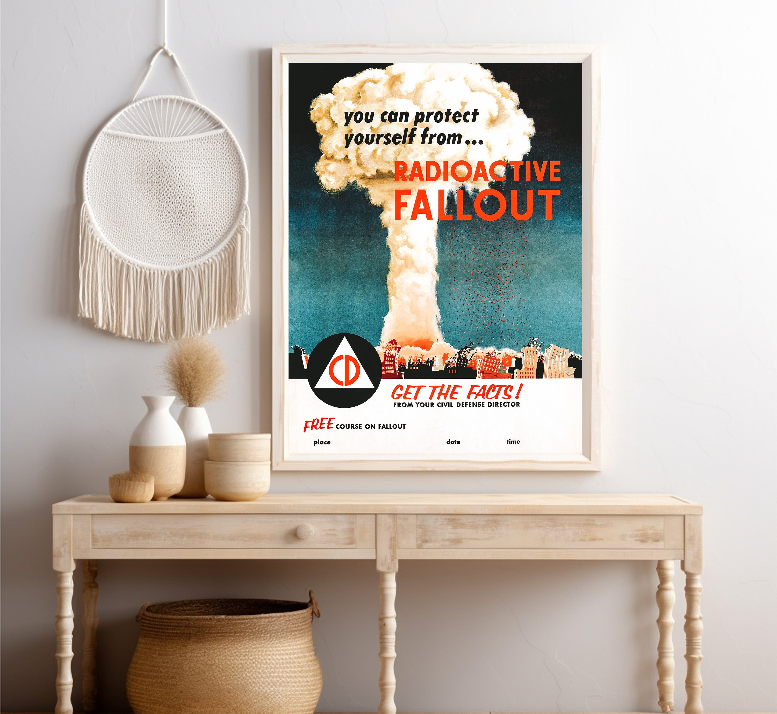 Nuclear Fallout Vintage Advertising Propaganda Poster Vintage Office ...